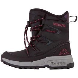 Schlupfstiefel Kappa, Gr. 31, pink (schwarz, pink), Synthetik, unifarben mit Farbeinsatz, Schuhe Winterstiefel Outdoorwinterstiefel, - wasserdicht, windabweisend & atmungsaktiv