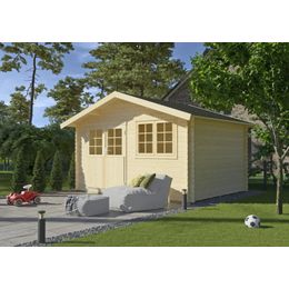 Gartenhaus Kiehn-Holz "Gipsberg 1", beige (naturbelassen), Fußboden im Gartenhaus, ohne Dacheindeckung, Holzwerkstoff, Gartenhäuser