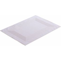 Badematte Vossen "New Generation" Gr. 2, weiß, H:10mm, Baumwolle, Badematten, Badteppich, mit Bordüre, Hoch-Tief Effekt, reine supersoft Baumwolle