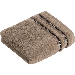 Gästehandtücher Vossen "Cult de Luxe", braun (sierra), B:30cm L:50cm, Walkfrottee, Obermaterial: 100% Baumwolle, Handtücher, im Set, mit Glanzbordüre