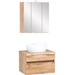 Badmöbel-Set Welltime "Lienz", braun (wotaneiche), B:60cm H:200cm T:47cm, MDF, Kastenmöbel-Sets