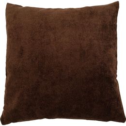 G&ouml;zze Kissenh&uuml;llen G&Ouml;ZZE "Muri", braun (dunkelbraun), B:50cm L:50cm, Polyester, Obermaterial: 100% Polyester, Kissenbez&uuml;ge, in vielen Unifarben