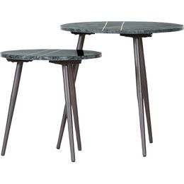 Beistelltisch GUTMANN FACTORY "Marmoro", grün, B:50cm H:50cm T:50cm, Tische, mit filigranen Metalldetails
