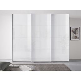 Schwebetürenschrank Rauch "Kleiderschrank Schrank Garderobe TOPSELLER OTELI inkl. Inneneinteilung", weiß (weiß, hochglanz weiß), B:271cm H:229cm T:62cm, Holzwerkstoff, Schränke, mit 3 Innenschubladen sowie zusätzlichen Einlegeböden MADE IN GERMANY