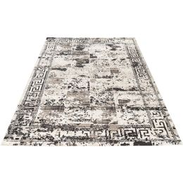 Teppich Obsession "My Opal 911", grau, B:160 H:10 L:230, Polyester, Teppiche, modernes 3D-Design, Karo Muster, mit Bordüre