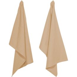 Geschirrtuch Pad "Fiora vs. Leda", beige, H:1cm L:70cm T:50cm, 100% Baumwolle, Geschirrtücher