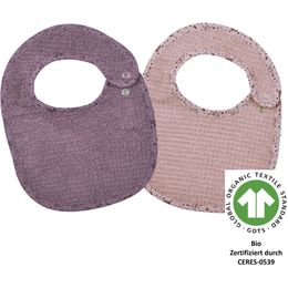 Wörner Lätzchen WÖRNER "at home Druckknopflatz 22x29 cm 2er Set", Baby, rosa, Baumwolle, Lätzchen, Biobaumwolle, maschinenwaschbar, trocknergeeignet