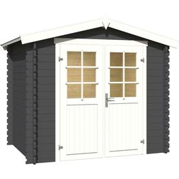 Gartenhaus Lasita Maja "INGO 175", grau (carbongrau), ohne Fußboden, ohne Dacheindeckung, Holzwerkstoff, Gartenhäuser