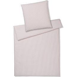 Bettwäsche Elegante "Classico", beige (puder), B/L: 155cm x 220cm, 1 Stk., 1 Stk., Perkal, B/L: 80cm x 80cm, 2 Stk., Perkal, Obermaterial: 100% Baumwolle, Bettwäsche, angenehmes Hautgefühl