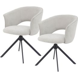 Armlehnstuhl Tom Tailor HOME "CURVY ARMCHAIR", sunny sand, schwarz, schwarz, B:61,5cm H:78,5cm T:59cm, Metall, Stoff, Stühle, mit Armlehnen, drehbar, Rückholfunktion, Rückenausschnitt