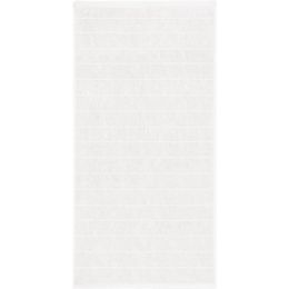 Duschtuch Kleine Wolke "Via, Größe 70/140 cm", weiß (schneeweiß), B:70cm L:140cm, Frottier, Baumwolle, Handtücher, Uni Farben, gestreift