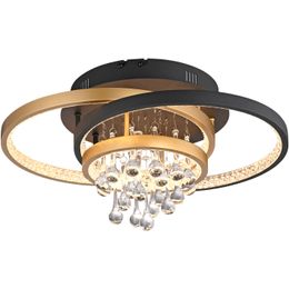 Paul Neuhaus Deckenleuchte "ROTAZO", schwarz (schwarz, messing), 1, Ø 0cm H: 22cm, 1 Stk., Leuchten, LED, dimmbar, Switchmo