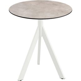 Klapptisch Essentials "Infinity", beige (weiß, moonstone, weiß), B:70cm H:74cm T:70cm, Pulverbeschichteter Stahl + HPL Tischplatte, Tische, in verschiedenen Ausführungen