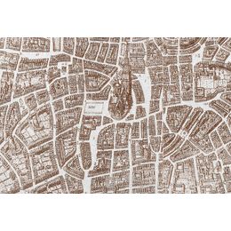 Fototapete ARCHITECTS PAPER "Atelier 47 Ancient City View 3", orange (orange, weiß), B:4m L:2,7m, Vlies, Tapeten, Vlies, Wand, Schräge, Decke