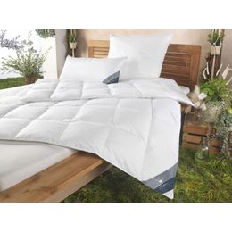 Häussling Daunenbettdecke HAEUSSLING "GRÖNLAND Made in Green", weiß, B:200cm L:200cm, Bezug: 100% Baumwolle. Füllung: 90% Entendaune, 10% Entenfeder, Bettdecken, hochwertiges Daunenprodukt" Made in Green" zertifiziert