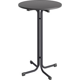 Klapptisch Essentials "Berlin", grau (anthrazit), B:80cm H:109cm T:80cm, MDF + Stahl + Polypropylen, Tische, in verschiedenen Farben und Größen erhältlich