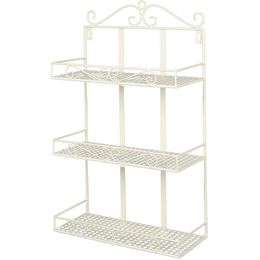 Deko-Wandregal AMBIENTE HAUS "Wandregal - antikweiss 50cm", weiß (antikweiß), B:30 H:50 T:13, Metall, Regale