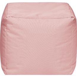 Sitzsack MAGMA HEIMTEX "Cube SCUBA", rosa (altrose), B:40cm H:40cm, Bezug: 100% Polyester, Sitzsäcke