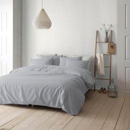Bettw&auml;sche Cinderella "Morning", grau (hellgrau), B/L: 200cm x 200cm, Flanell, B/L: 80cm x 80cm, 2 Stk., Flanell, Obermaterial: 100% Baumwolle, Bettw&auml;sche, Bettw&auml;sche, Cinderella