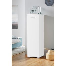 Hochkommode Priess, weiß, B:41cm H:135cm T:38cm, Holzwerkstoff, Sideboards, Türkommode