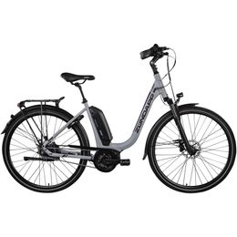 Zündapp E-Bike ZÜNDAPP "X300" Gr. 51, silber (silber, lila, schwarz), Elektrofahrräder, 51cm, 27,5 Zoll (69,85cm), Pedelec, Elektrofahrrad für Damen u. Herren