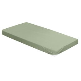 Spannbettlaken Irisette "Kuschel Jersey Spannbettlaken Vesuv", grün (salbei), L:200cm, Jersey, Obermaterial: 100% Baumwolle, Bettlaken, mit Rundumgummizug
