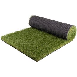 Kunstrasen "Premium ZENIT", gr&uuml;n, B:200cm H:47mm L:50cm, Polyethylen (PE), PRIMAFLOR-IDEEN IN TEXTIL, Teppiche, nat&uuml;rliche Optik, mit Drainagefunktion, ideal f&uuml;r Balkon & Terrasse