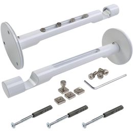Kombitr&auml;ger Liedeco, wei&szlig;, L:16cm &Oslash;:2cm, Gardinenstangenhalterungen, f&uuml;r Fl&auml;chenvorhangschiene und Gardinenstangen &Oslash; 20 mm