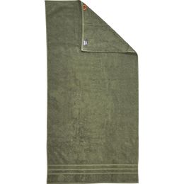 Duschtuch done. "Daily Uni", grün (khaki), B:70cm L:140cm, Walkfrottier, Obermaterial: 100% Baumwolle, Handtücher, Uni Farben, saugfähiges Walkfrottier