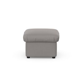 Hocker DOMO collection "Pegnitz", grau, B:60cm H:39cm T:60cm, 100% Polyester, Hocker, Polsterhocker