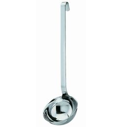 Rösle Schöpflöffel RÖSLE, silber (edelstahlfarben), Ø:7cm, Edelstahl 18/10, Kochlöffel, Schöpfkelle mit Hakengriff, Edelstahl 18/10, spülmaschinengeeignet