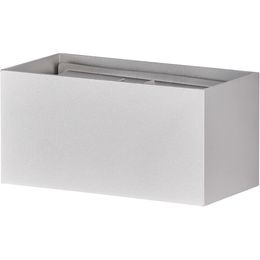 Fischer und Honsel FISCHER & HONSEL Wandleuchte "Wallo", silber (silberfarben), 4, H: 10cm, 1 Stk., Leuchten, langlebige LED, Außenwandleuchte