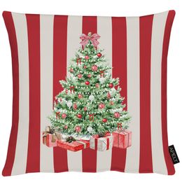 Kissenhülle Apelt "3713", weiß (rot, weiß), B:40cm L:40cm, Polyester, Baumwolle, Polyester, Kissenbezüge