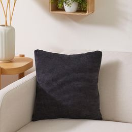 Dekokissen ANDIAMO "Cord Kissen Emy, Kissenhülle mit Füllung", schwarz (schwarz, cord unifarben), B:40 H:12 L:40, Polyester, Dekokissen_Sitzkissen_Kissenhüllen, Sofakissen, eckig, 40x40 oder 30x50 cm, auch als 4er Set erhältlich