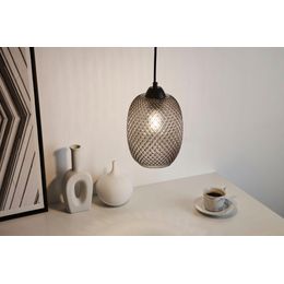 PAULEEN Pendelleuchte "Gleaming Glamour", grau (rauchgrau), 1, Ø 15,8cm H: 23,8cm, 1 Stk., Leuchten, E27
