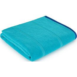 Strandtuch s.Oliver "s. Oliver Strandtuch 90/180", blau (türkis, blau), B:90cm L:180cm, Walkfrottier, Walkfrottier, Handtücher, leichte Qualität, Reise, Sauna, Pool