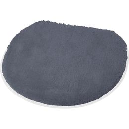 WC-Deckelbezug Meusch "Cover", blau (mare), H:20mm, Kunstfaser, Badematten, Uni Farben, waschbar