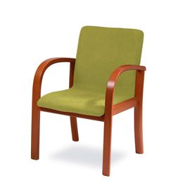 Esszimmersessel Home Affaire "LINA707", kirschbaum, grün, B:60cm H:85cm T:50cm, 100% Polyester, Sessel, Extra-confort, Fleckenabweisendes Gewebe, Massivholz
