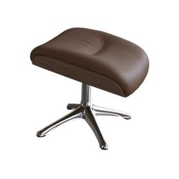 Fu&szlig;hocker FLEXLUX "Clement Beinst&uuml;tze, Hervorragender Komfort. Robustesr Alu Fu&szlig;", braun (modern cognac braun), B:44cm H:39cm T:35cm, 100% Echteder, Hocker, Fu&szlig;hocker, Beinauflage besseren Entspannung, pflegeleicht, Rahmen in Holzoptik
