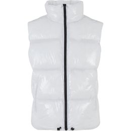 Jerseyweste DEF "DEF Herren DEF Shiny Puffer vest", Herren, Gr. XXL, weiß, 100% Polyester, Westen