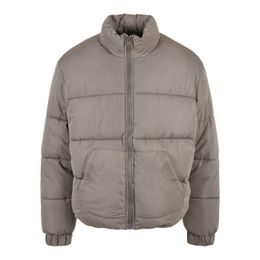 Winterjacke Urban Classics "Urban Classics Herren Cropped Down Jacket", Herren, Gr. M, grau (asphalt), 100% Polyester, unifarben, normal, Rundhals, Jacken