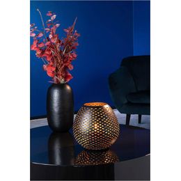 Windlicht Fink "PALERA, Windlicht", schwarz, B:24cm H:22cm T:24cm Ø:24cm, Kerzenhalter