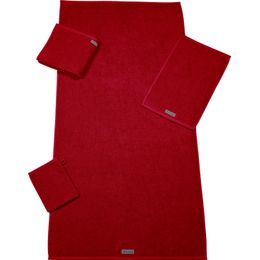 Saunatuch Ross "SELECTION", rot (rubin), B:80cm L:200cm, Frottier, Obermaterial: 100% Baumwolle, Handtücher, Aus Bio-Baumwolle