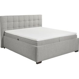 Boxbett ED EXCITING DESIGN "Artos", grau, B:183cm L:213cm, 100% Polyester, Komplettbetten, Boxspringbett, inkl. zwei Bettkästen