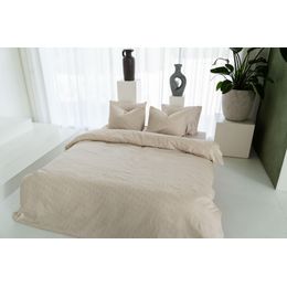 Wendebettwäsche Kayori "Koko", braun, B/L: 155cm x 220cm, 1 Stk., 1 Stk., Lyocell, B/L: 80cm x 80cm, 2 Stk., Lyocell, Obermaterial: 100% Baumwolle, Bettwäsche, Atmungsaktiv & saugfähig