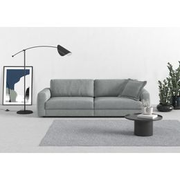 Big-Sofa Trendmanufaktur "Bourbon", grau (grau pinstripe), B:264cm H:84cm T:126cm, 100% Polyester, Sofas, Big-Sofa, extra tiefe Sitzfl&auml;che, wahlweise mit Sitztiefenverstellung bestellbar