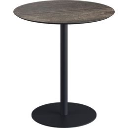 Klapptisch Essentials "Urban", schwarz (schwarz, riverwashed wood, schwarz), B:70cm H:73,2cm T:70cm, Pulverbeschichteter Stahl, Tische, Klapptisch, in verschiedenen Ausf&uuml;hrungen
