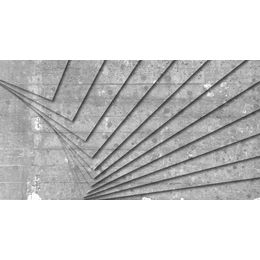 Fototapete ARCHITECTS PAPER "Atelier 47 Concrete Art 2", grau (hellgrau), B:5m L:2,7m, Vlies, Tapeten, Vlies, Wand, Schräge, Decke