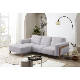 Ecksofa exxpo - SOFA FASHION "Starr, modern und klassisches Design, hochwertige Verarbeitung, bequem", grau, B:250cm H:84cm T:163cm, Sofas, Ecksofa, L-Form, wahlw. elektrische Sitztiefenverstellung, Massivholzf&uuml;&szlig;e