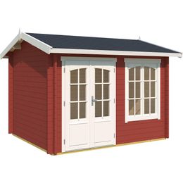 Gartenhaus Lasita Maja "Alex", rot (schwedenrot), Fußboden im Gartenhaus, Massivholzdach, Holzwerkstoff, Gartenhäuser